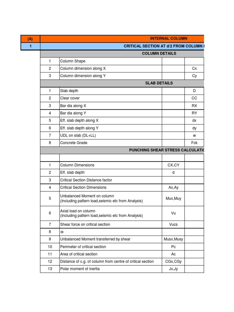 Punching Shear Check | PDF | Column | Continuum Mechanics