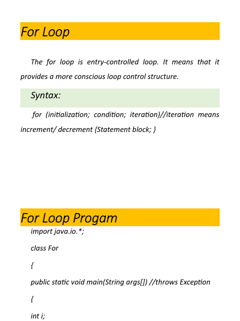 Java Loop Structures Explained | PDF
