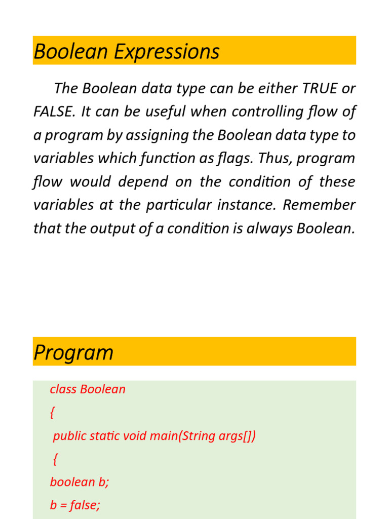 16 Boolean Expressions | PDF