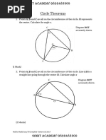 Circle-Theorems CorbettMaths Exam Questions | PDF | Circle | Angle
