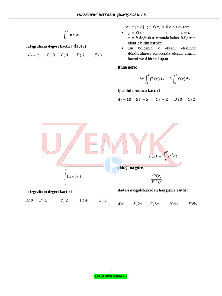 09 İntegral ÇS | PDF