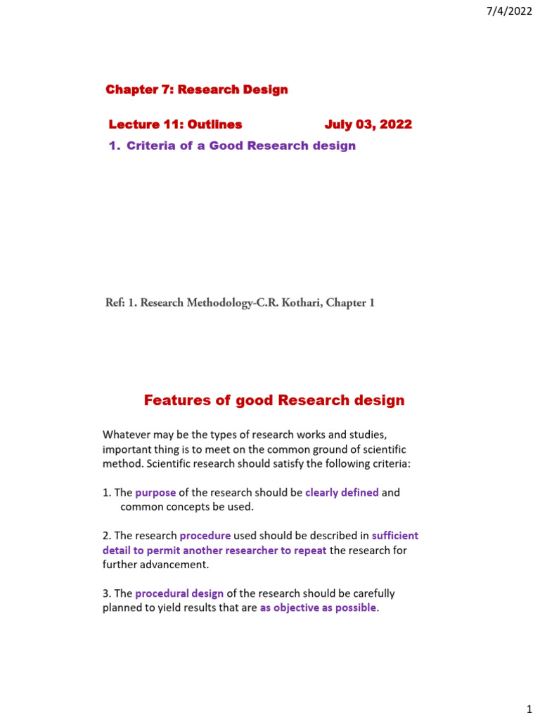 L11 Chap 7 Good Res Criteria | PDF | Reason | Inquiry