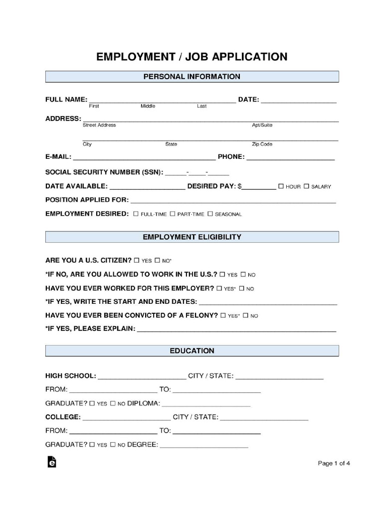 Job Application | PDF