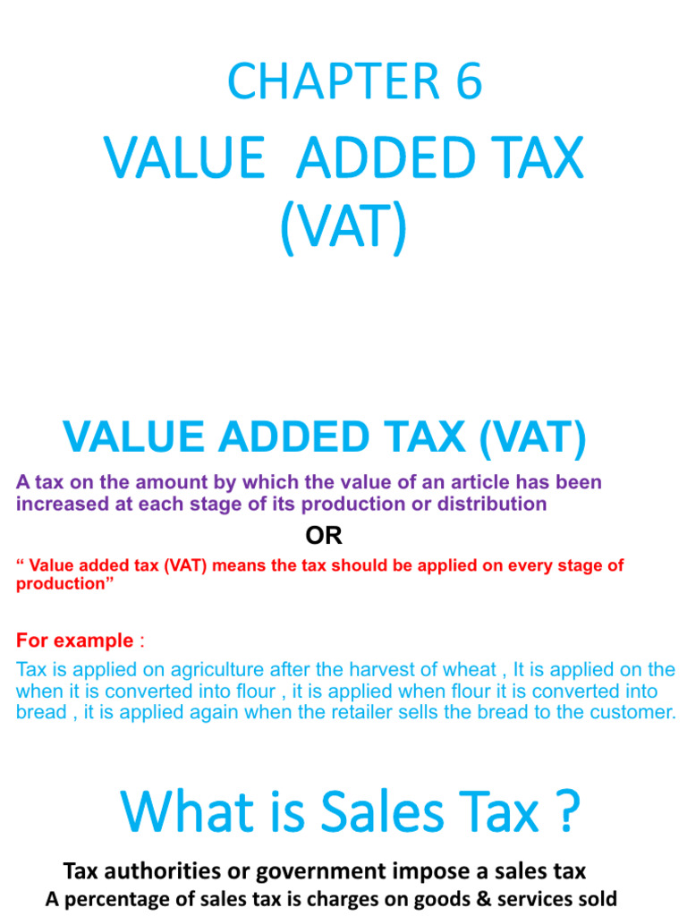 Fa 1 PPT CH 6 Value Added Tax (Vat) (3) - 1 | PDF | Debits And Credits ...