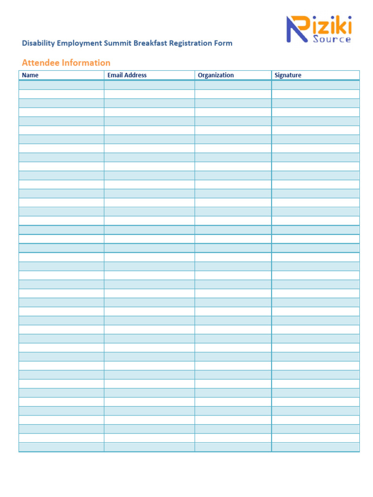 DES Breakfast Registration Form 930 | PDF