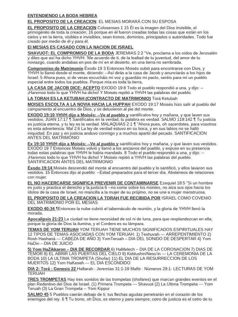 Entendiendo La Boda Hebrea | PDF | Libro del éxodo | Gracia divina
