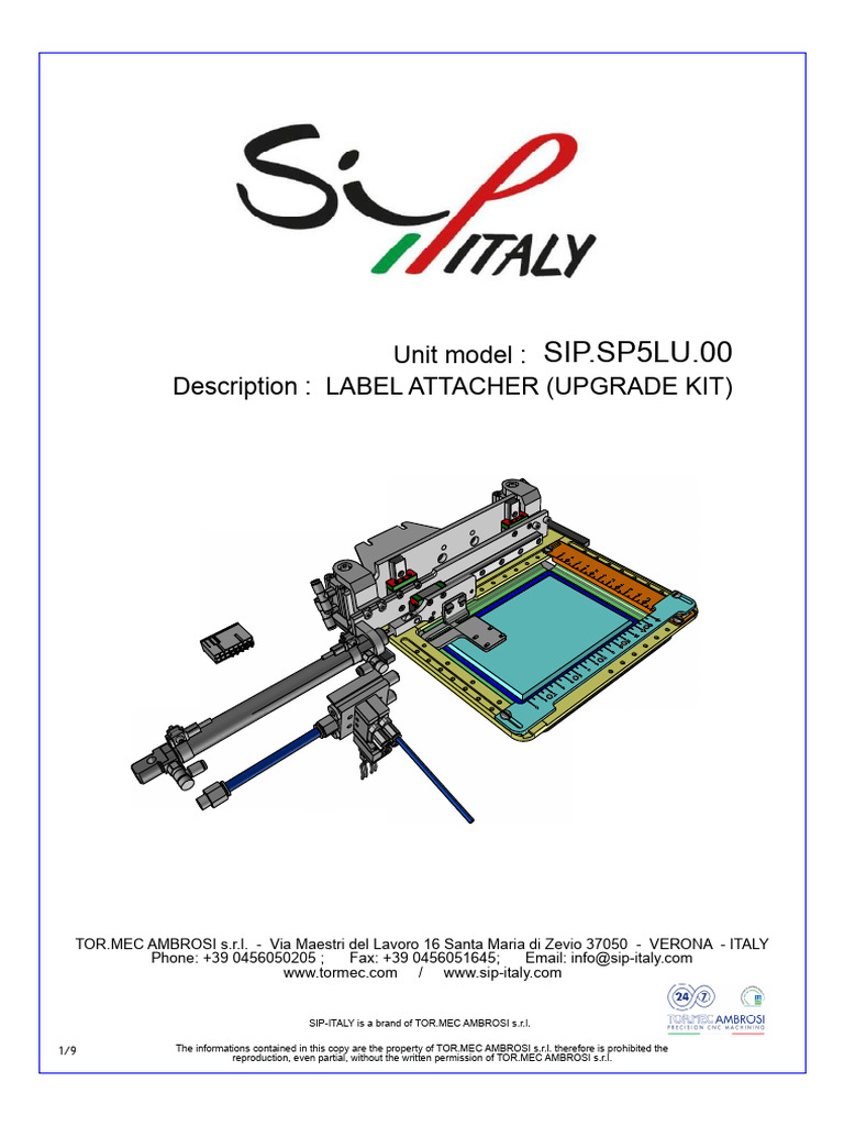 Spare Parts Book Sp5-Lu Etichetta Upgrade - 2 | PDF | Equipment