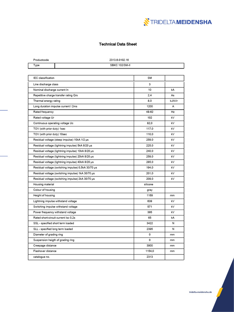 SBKC 102sm-II Van053468 Tds | PDF | Electrical Equipment | Power (Physics)