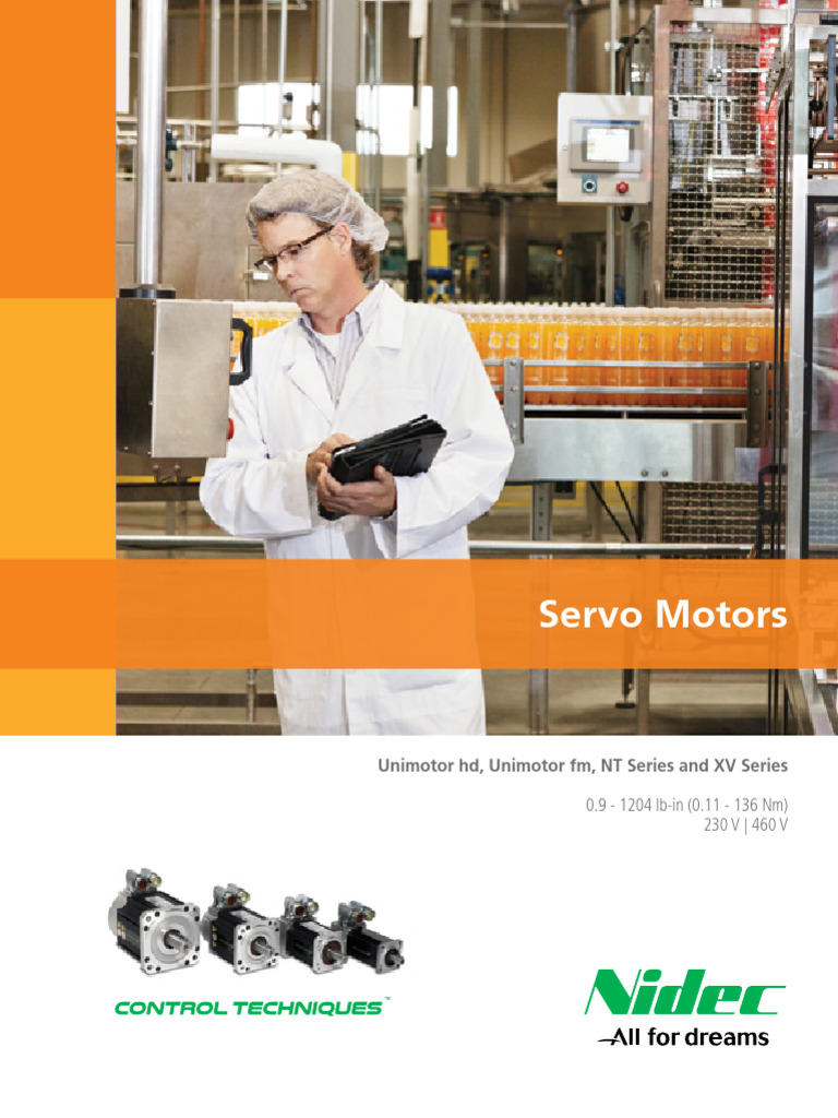 Nidec Servo Motor Specifications Guide | PDF | Electric Motor ...