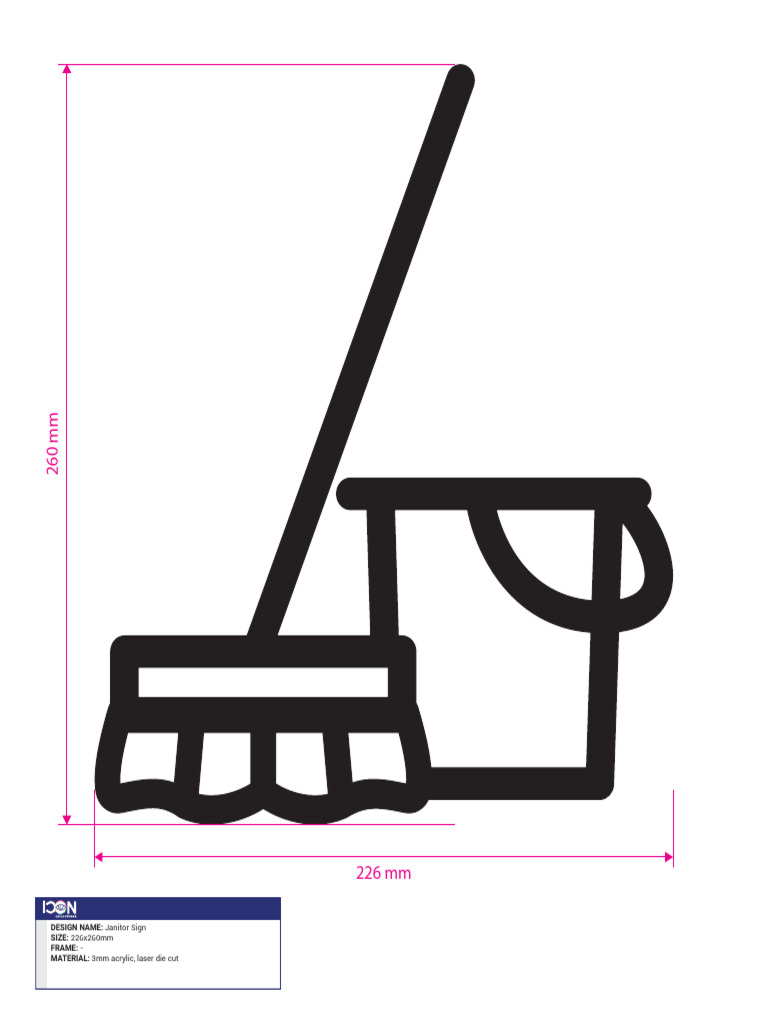Janitor Acrylic Sign | PDF