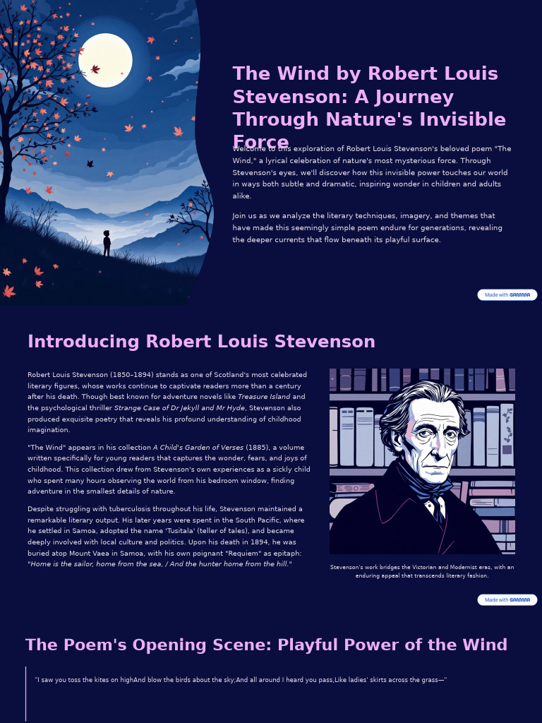 The Wind by Robert Louis Stevenson A Journey Through Natures Invisible ...