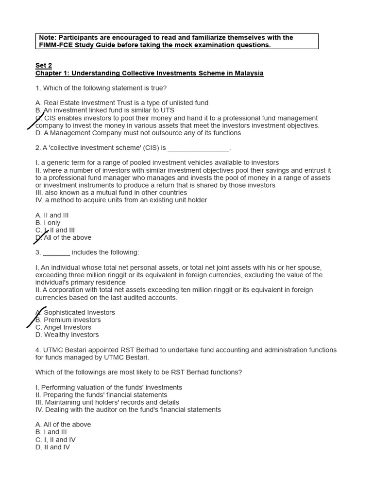 FCE Sample Questions Set 2 | PDF | Exchange Traded Fund | Investing