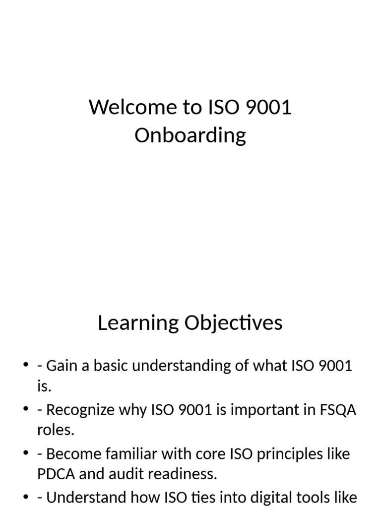 Iso 9001 Fsqa Training Final | PDF | Business