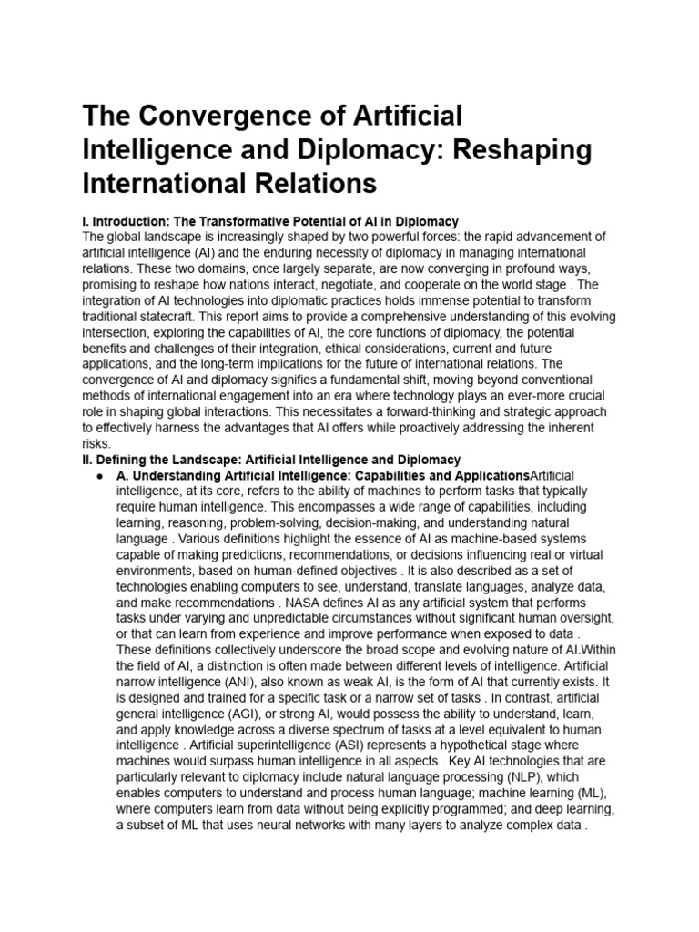 AI Transforming Consular Diplomacy | PDF | Artificial Intelligence ...
