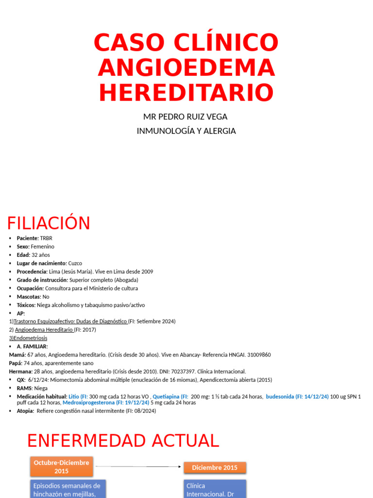 Angioedema Hrereditario | PDF | Enfermedades y trastornos ...