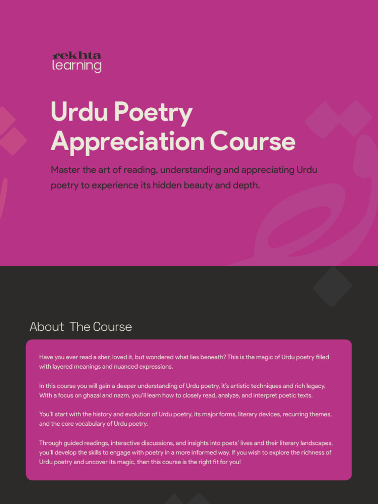 Master Urdu Poetry Appreciation | PDF | Poetry | Urdu