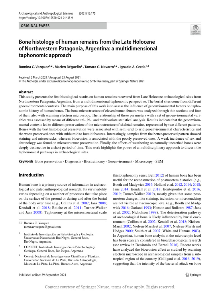 Bone_histology_of_human_remains_from_the | PDF | Scanning Electron ...
