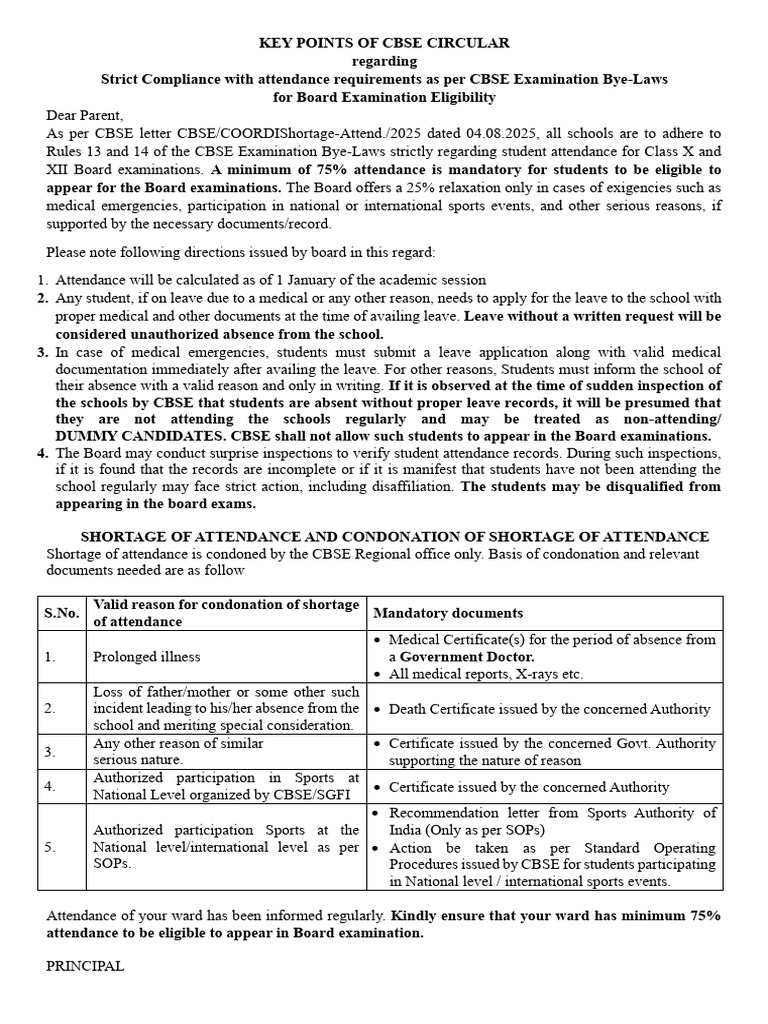 Strict Compliance With Attendance Requirement and Undertaking | PDF