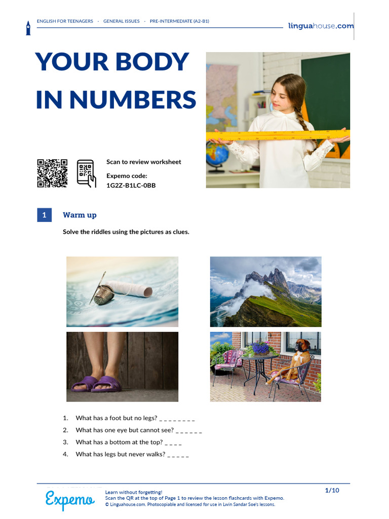 Body Measurements for Teens: A2-B1 Guide | PDF | Linguistics