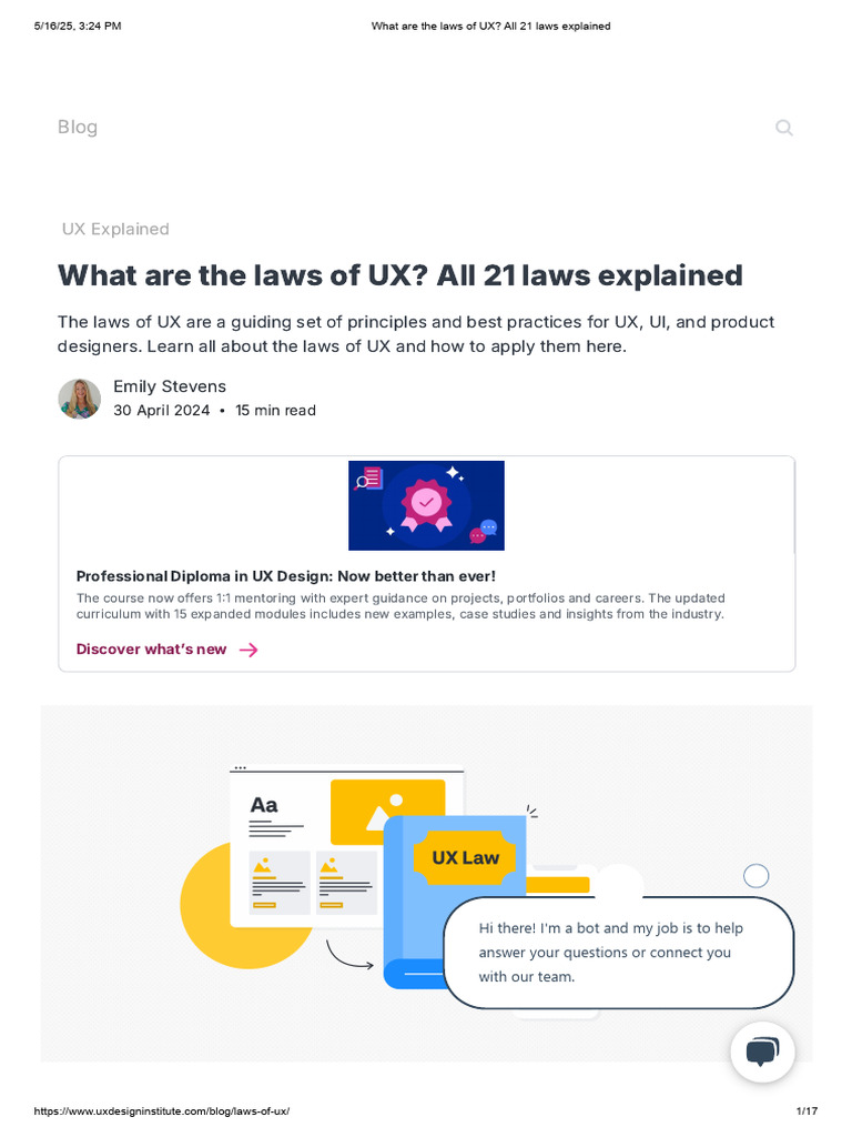 The Laws of UX - All 21 Laws Explained | PDF | Experience | Usability