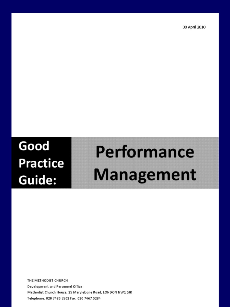P&D - Good Practice Guide - Perfromance Management | PDF | Goal ...