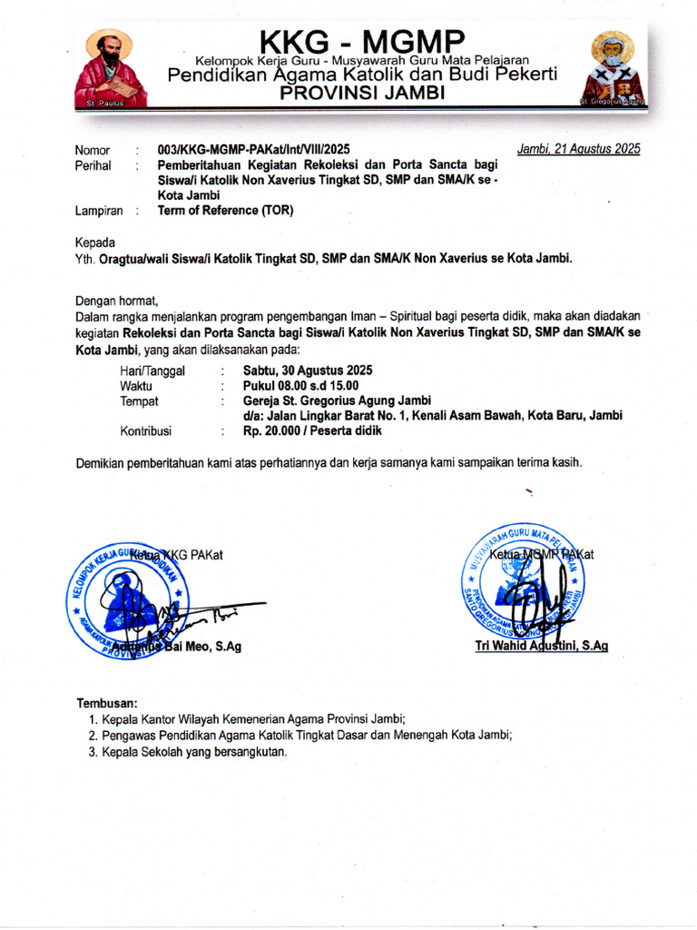 Rekoleksi Karakter Kristiani Jambi | PDF