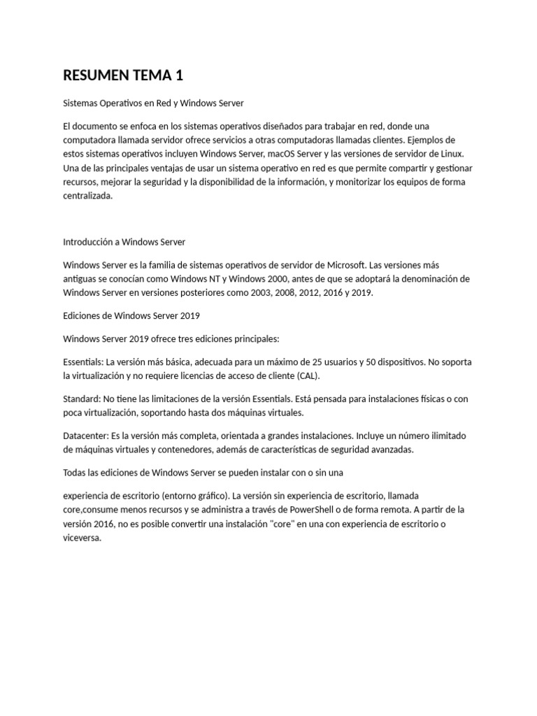 Resumen David Falagan Sored | PDF | V Mware | Shell (informática)