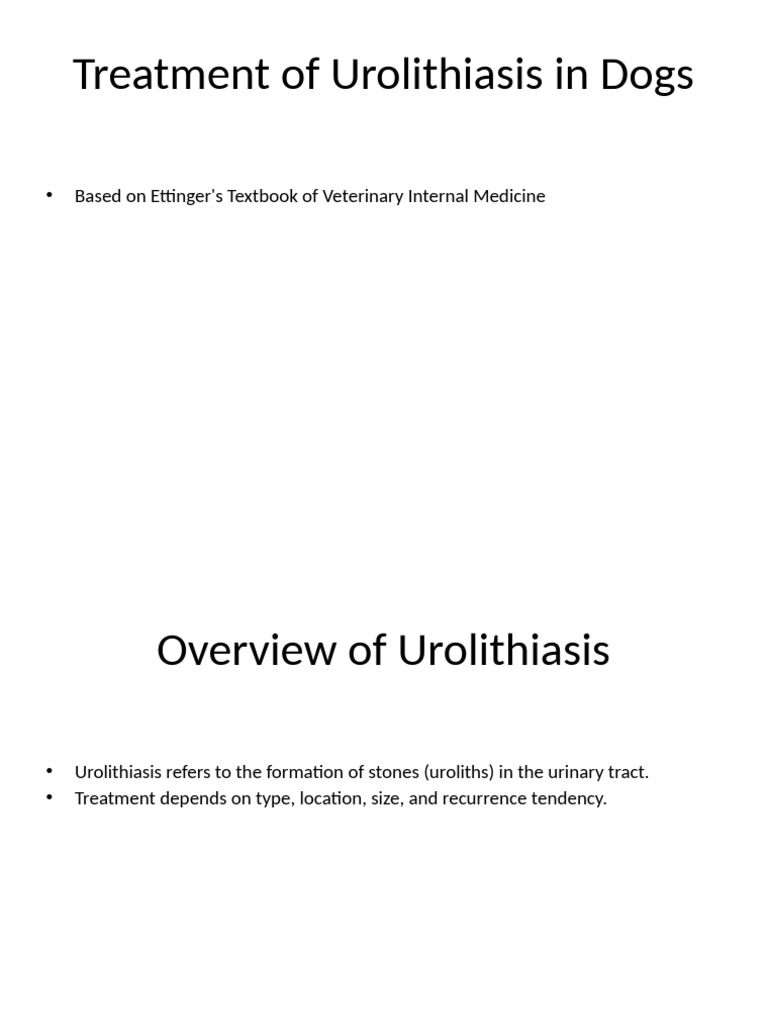 Urolithiasis Treatment Dogs Ettinger | PDF | Medical Specialties ...