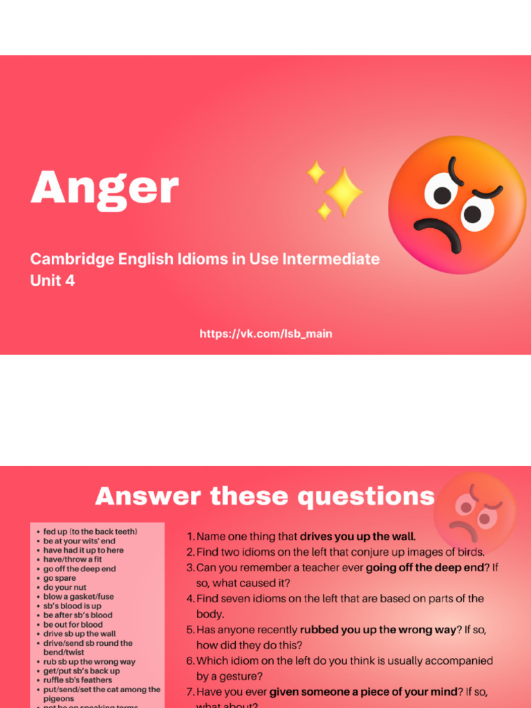 English Idioms in Use Intermediate Unit 4 | PDF