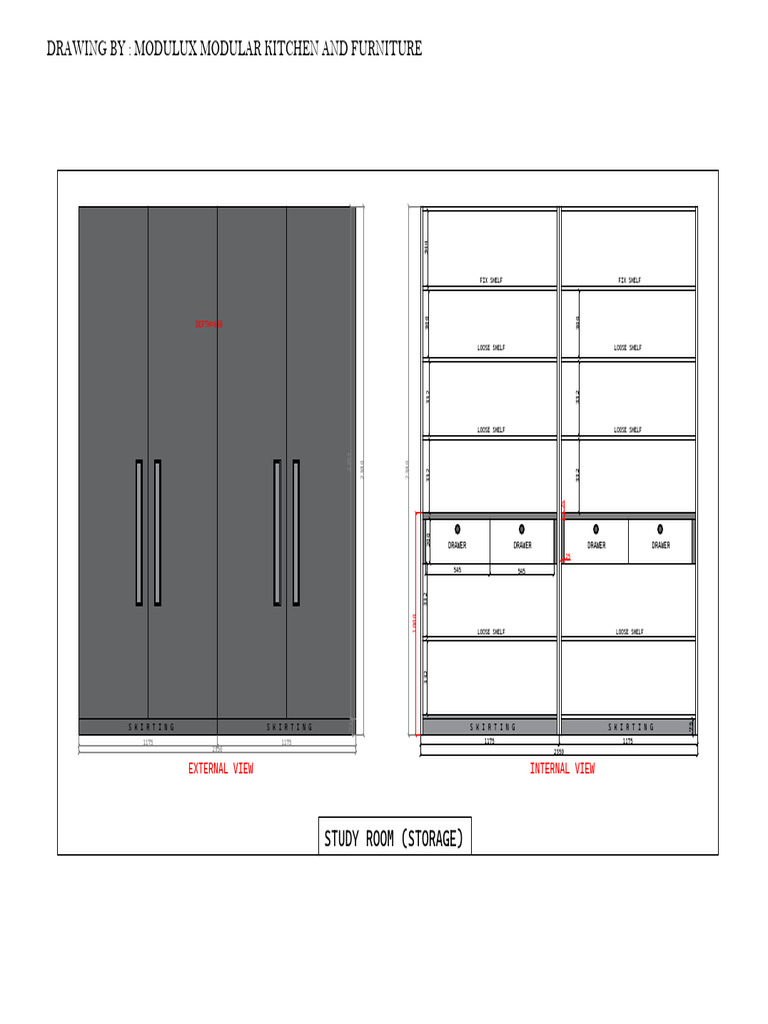 Revised Study Room Storage | PDF | Furniture