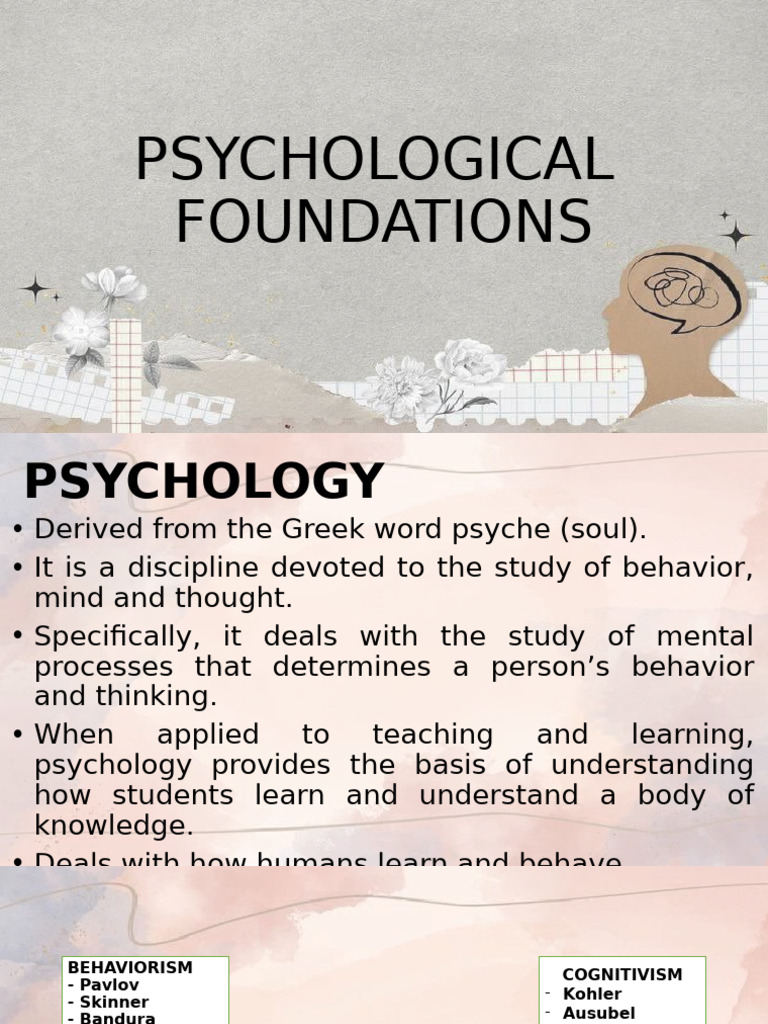Psychological Foundations of Learning | PDF | Learning | Memory
