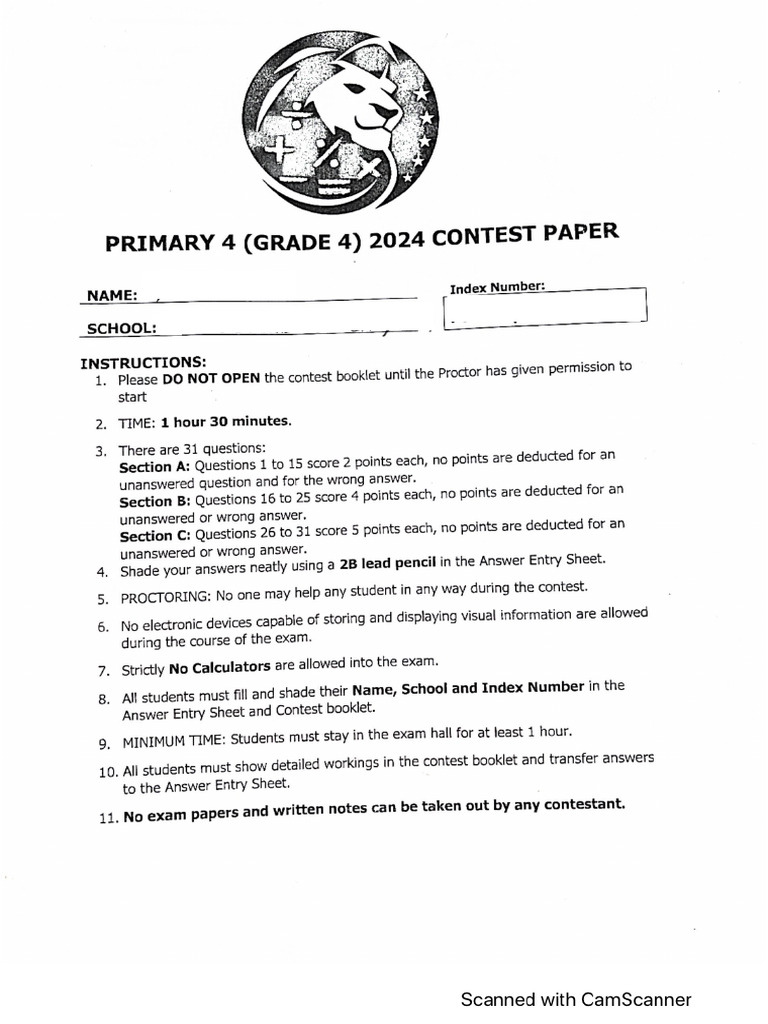 SMC Primary 4 2024 | PDF