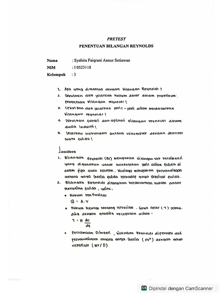 Syahira - Pretest Bab 4 | PDF