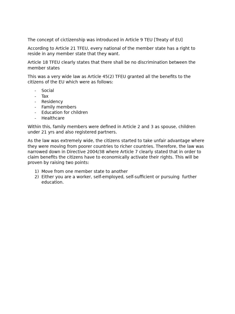 Citizenship - Notes | PDF