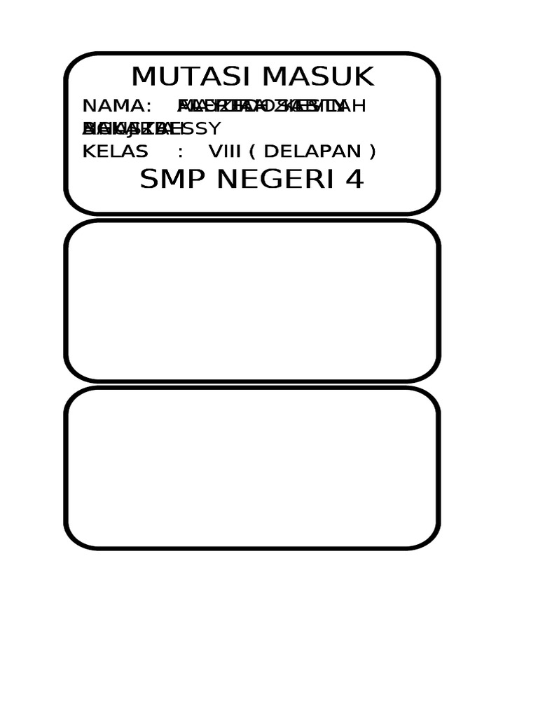 Blangko Mutasi | PDF