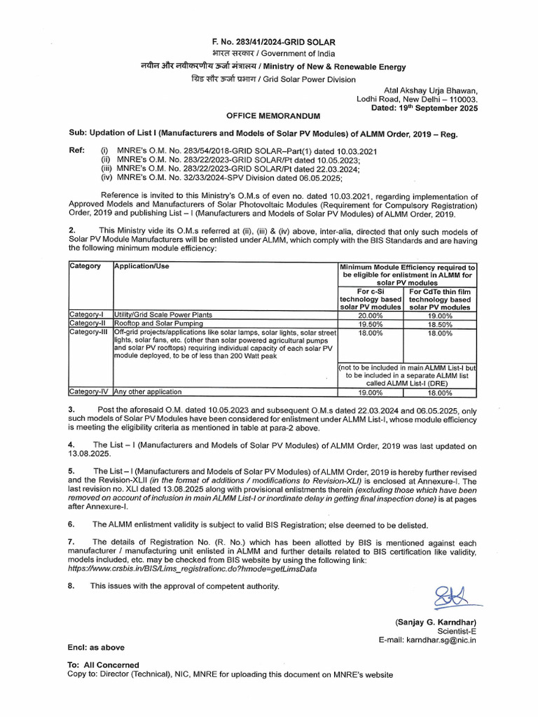 ALMM Approved List | PDF | Energy Conversion | Electricity
