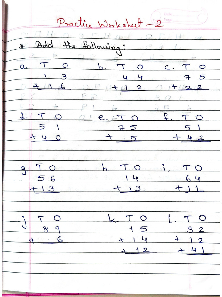 Practice Worksheet 2 Pdf
