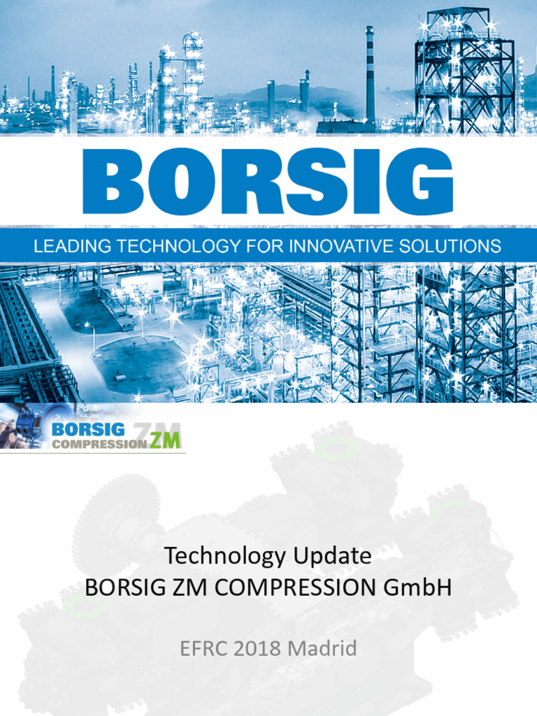 BORSIG ZM Compression EFRC Conference 2018 Techn Update | PDF