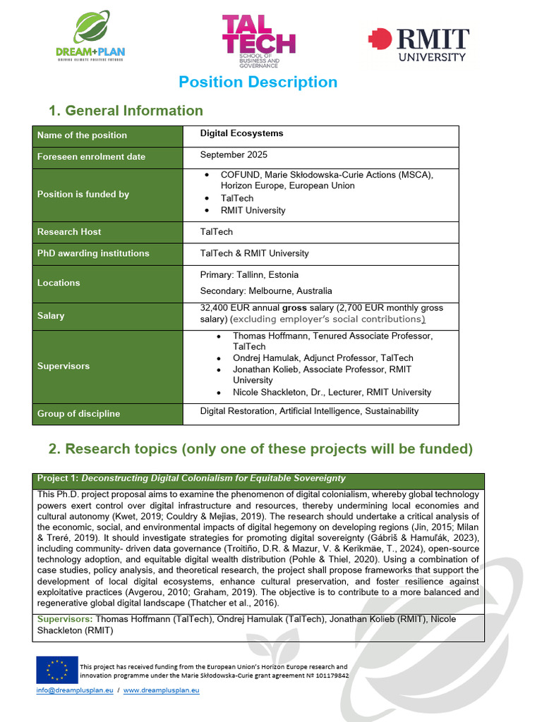 DP DC-13 TalTech RMIT Updated 27082025 | PDF | Doctor Of Philosophy ...