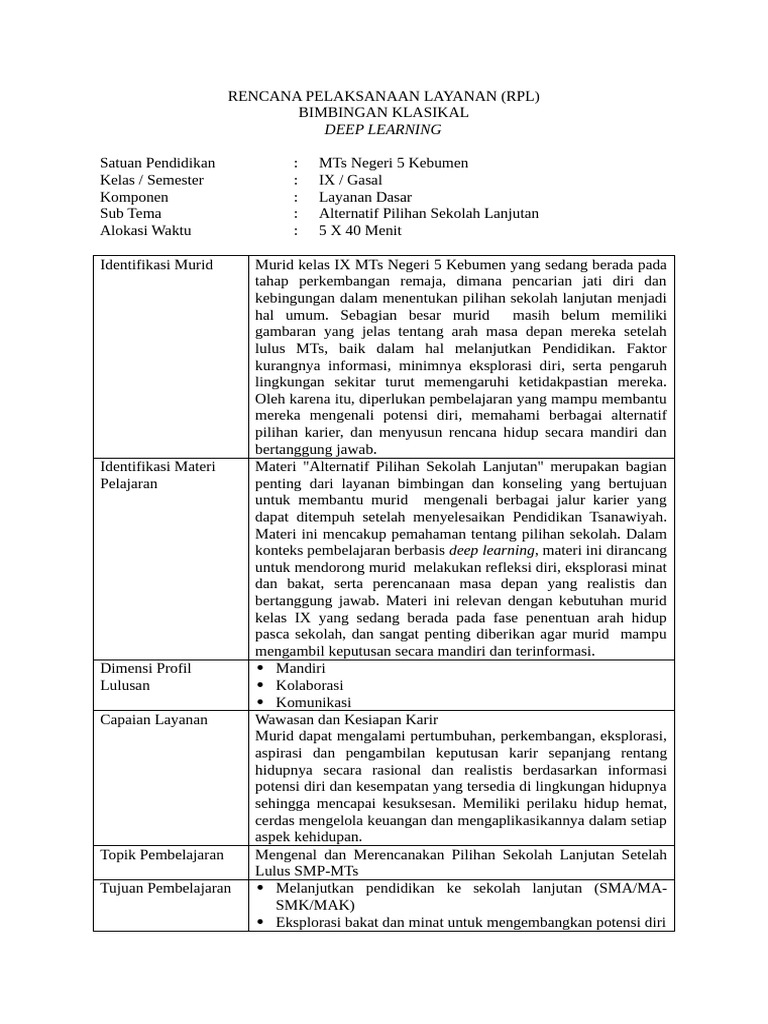 RPL BK Deep Learning | PDF