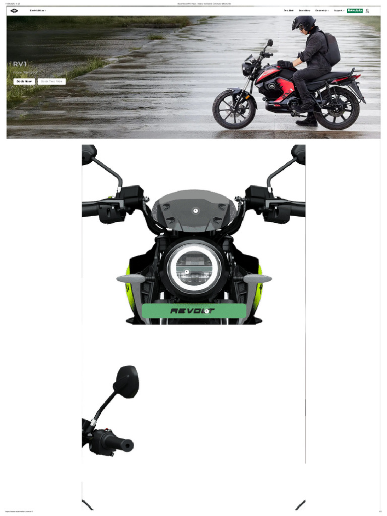 Revolt RV1 Now - India's 1st Electric Commuter Motorcycle | PDF ...