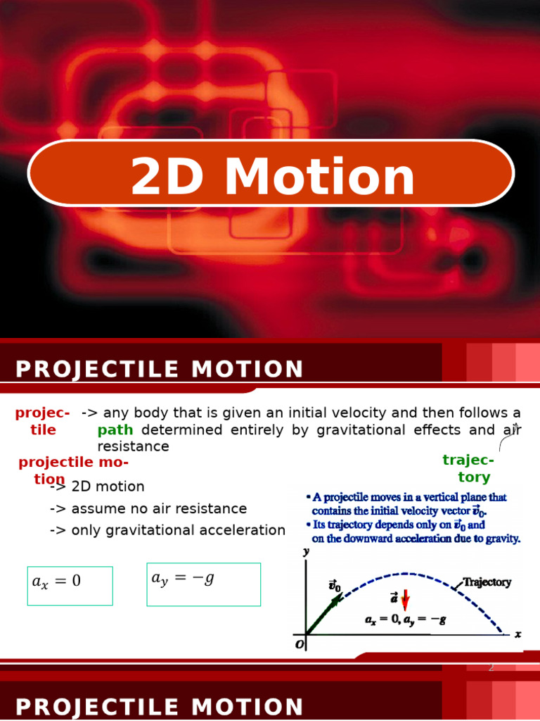 Understanding 2D Projectile Motion | PDF | Projectiles | Change