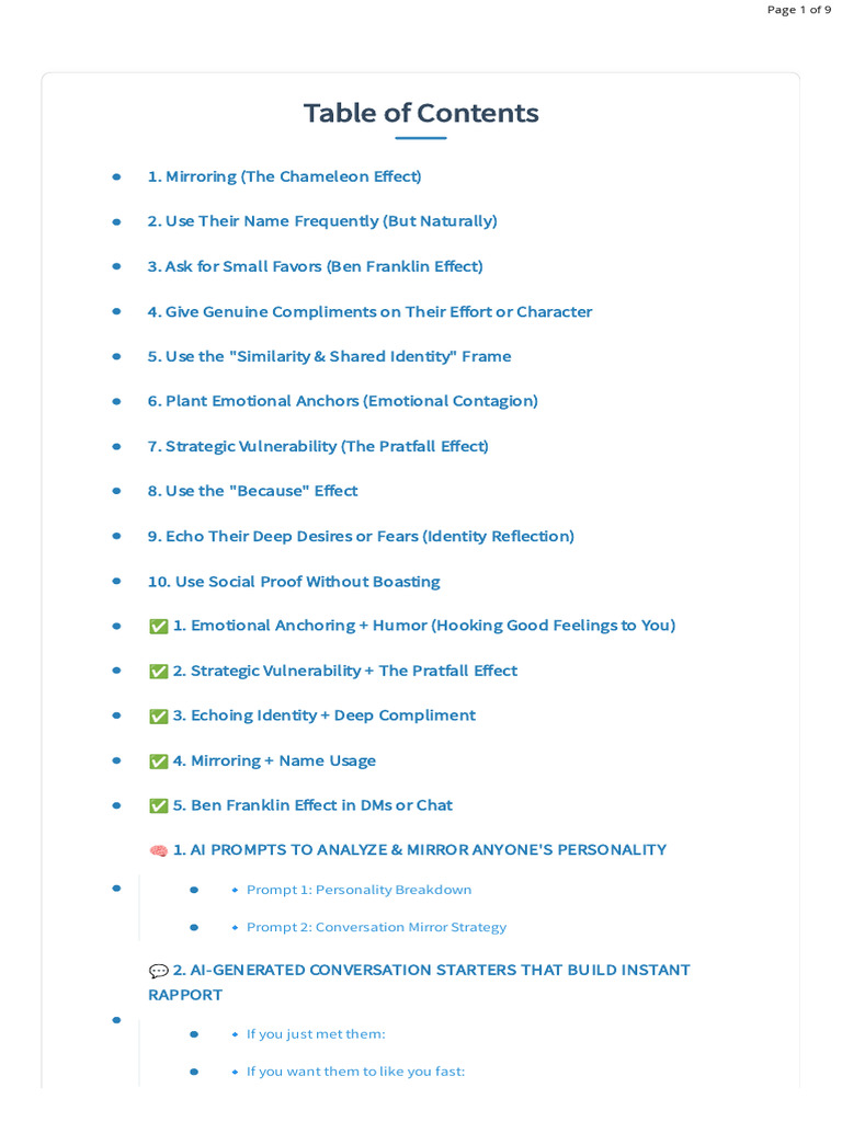 Psychological Hacks To Likability | PDF | Psychological Concepts ...