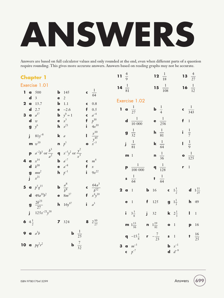 Algebra Answers | PDF