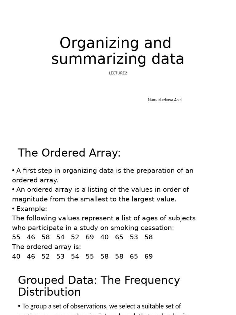 L2 Organizing and Summarizing Data | PDF | Histogram | Interval (Mathematics)