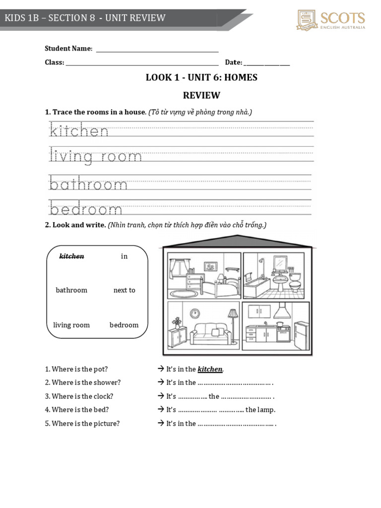 Look 1 Unit 6 Worksheet | PDF