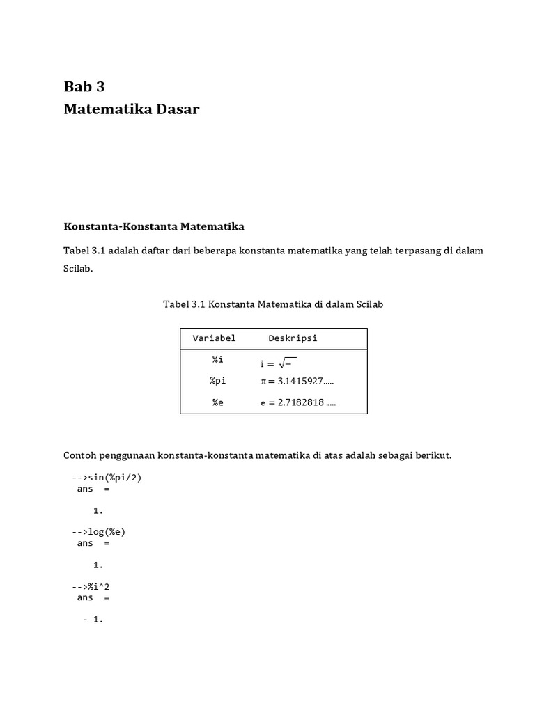 Buku Scilab Bab 3 | PDF