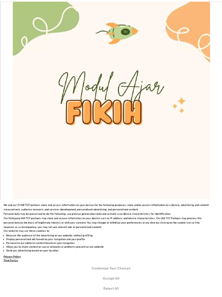 Modul Ajar Fiqih Kelas 6 Mi | PDF