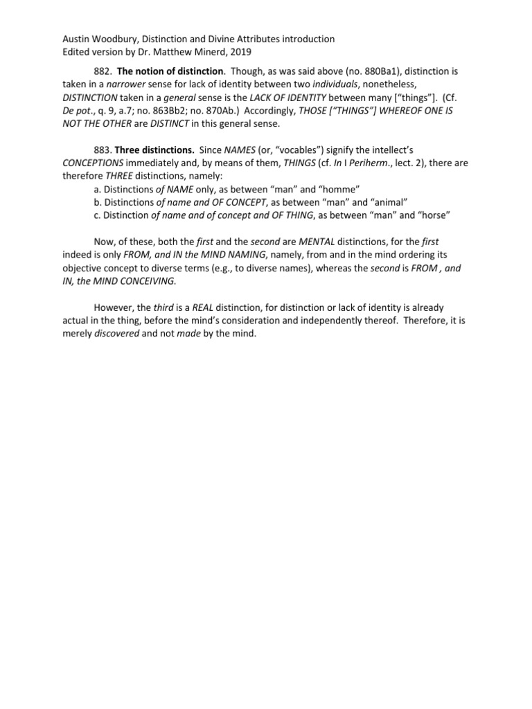 Understanding Distinction in Philosophy | PDF | Thomism | Concept