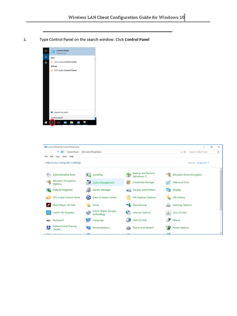 Windows 10 Wireless LAN Setup Guide | PDF | Login | Windows 10